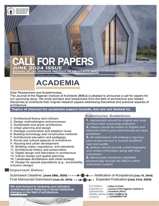 Journal of The Nigerian Institute of Architects